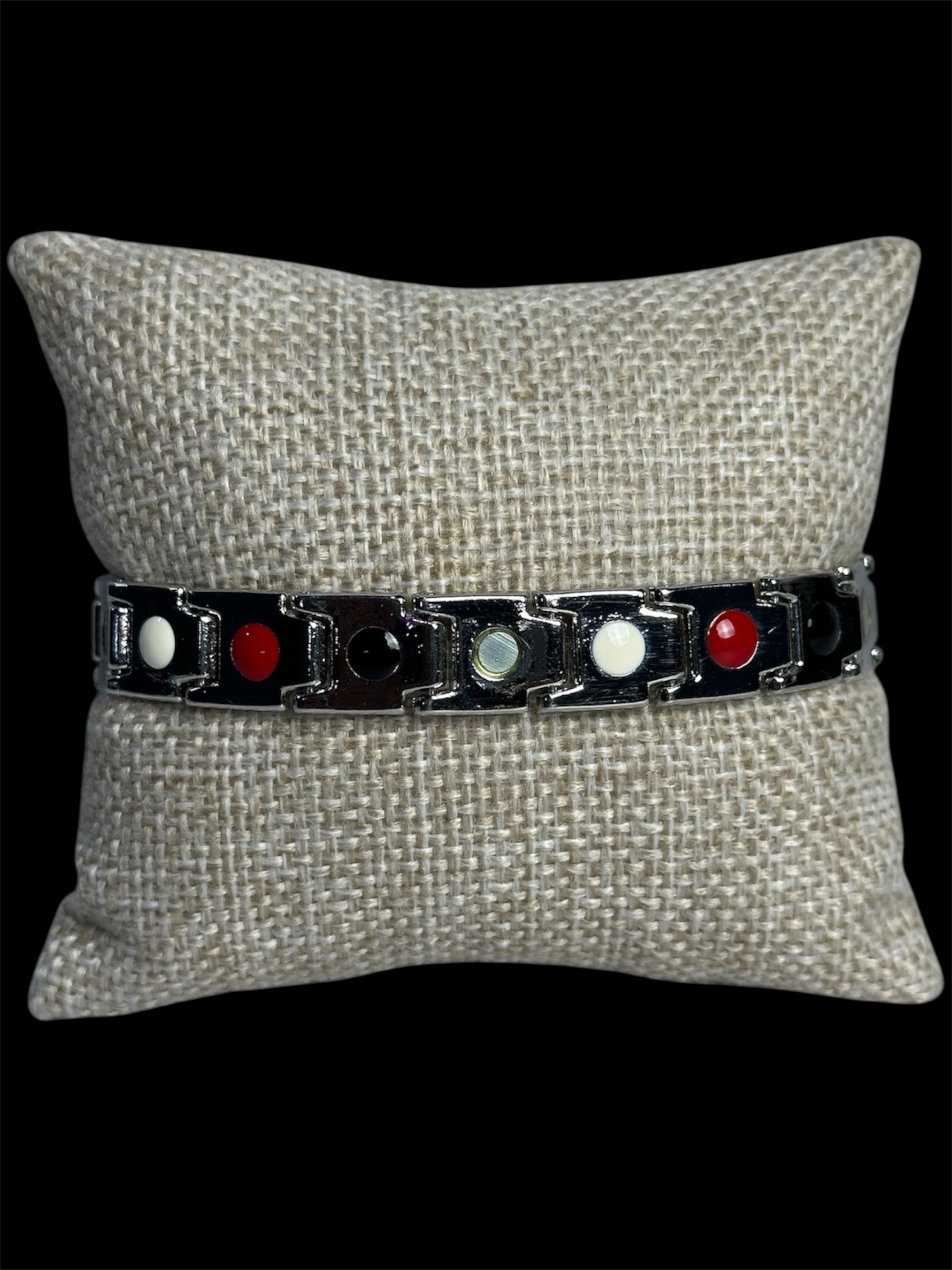 Pulsera Plata 10 mm 20 cm Tri color de acero inoxidable